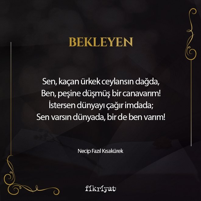 Necip Fazıl Kısakürek şiirleri - Galeri - Fikriyat Gazetesi